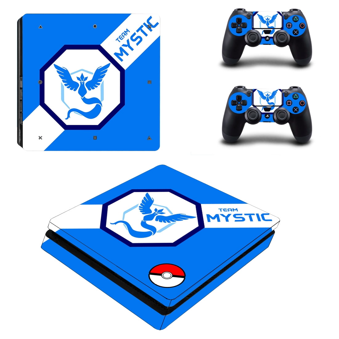 Full Body Vinyl Skin Stickers for PS4 Slim Console and Controllers ...