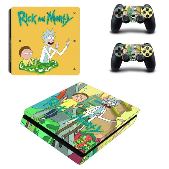 Full Body Vinyl Skin Stickers for PS4 Slim Console and Controllers ...