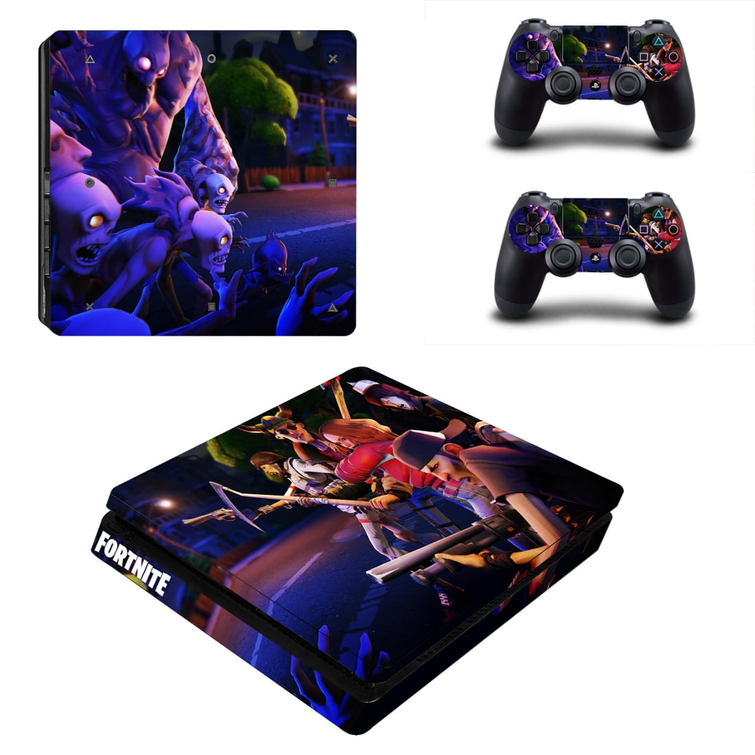 Full Body Vinyl Skin Stickers for PS4 Slim Console and Controllers ...