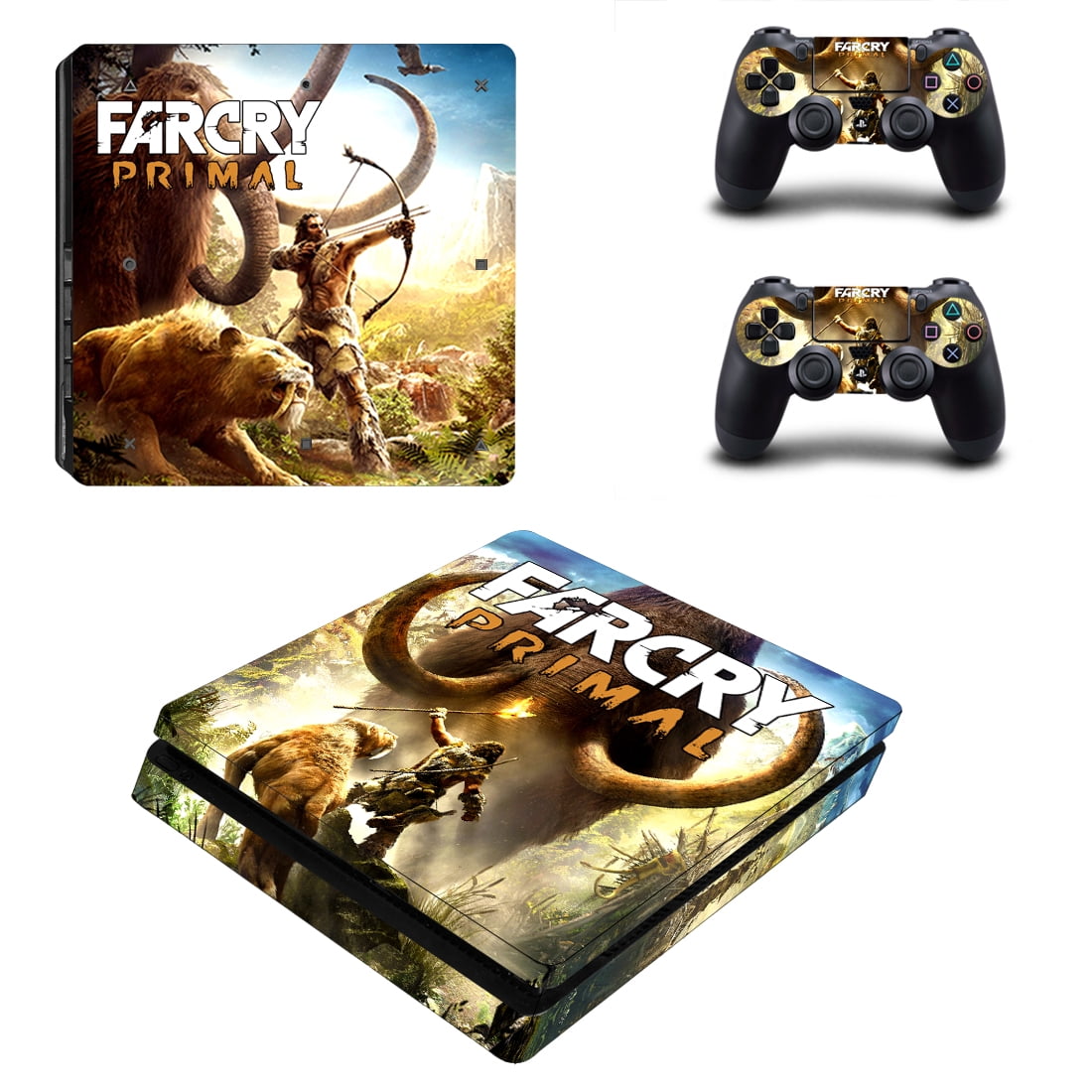 Full Body Vinyl Skin Stickers for PS4 Slim Console and Controllers ...