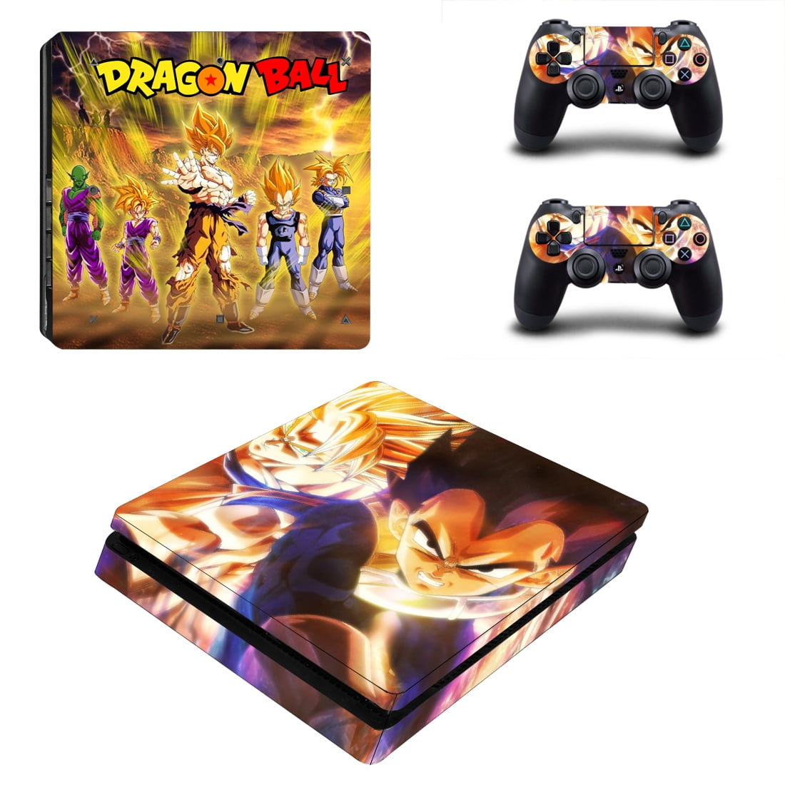 Full Body Vinyl Skin Stickers for PS4 Slim Console and Controllers ...