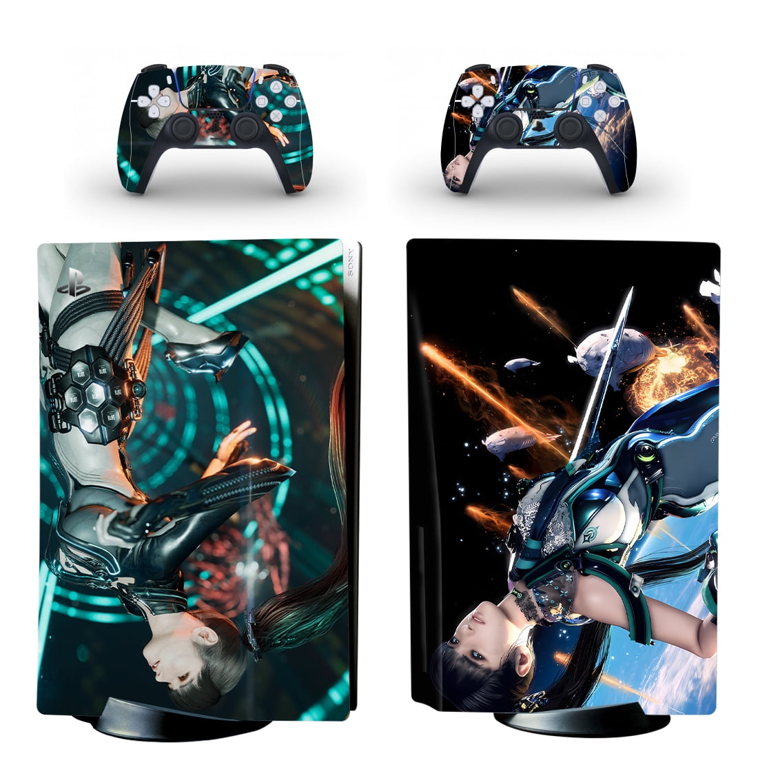 Full Body Vinyl Skin Stickers for PS5 Disc Edition Console and ...