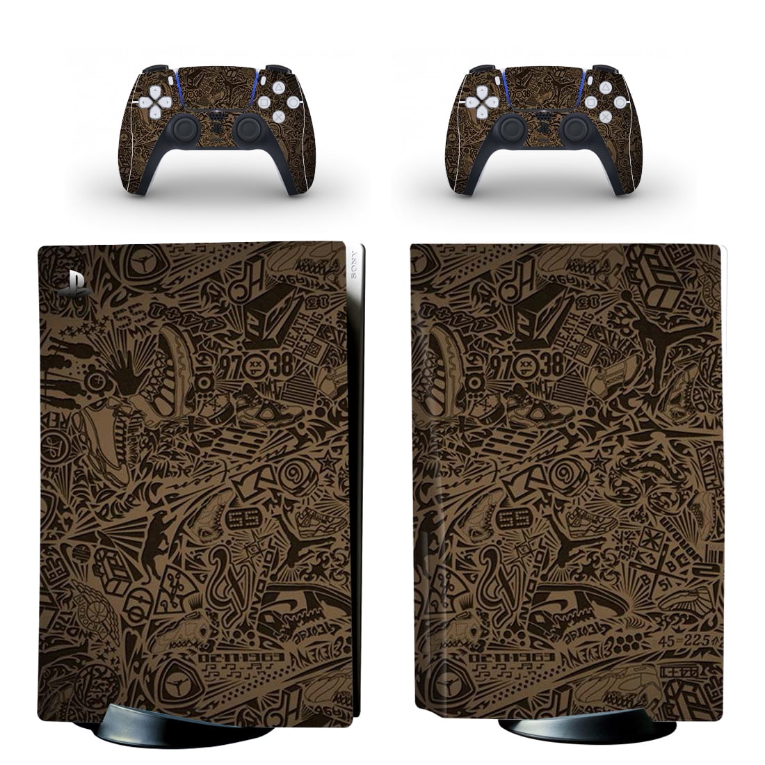 Full Body Vinyl Skin Stickers for PS5 Disc Edition Console and ...