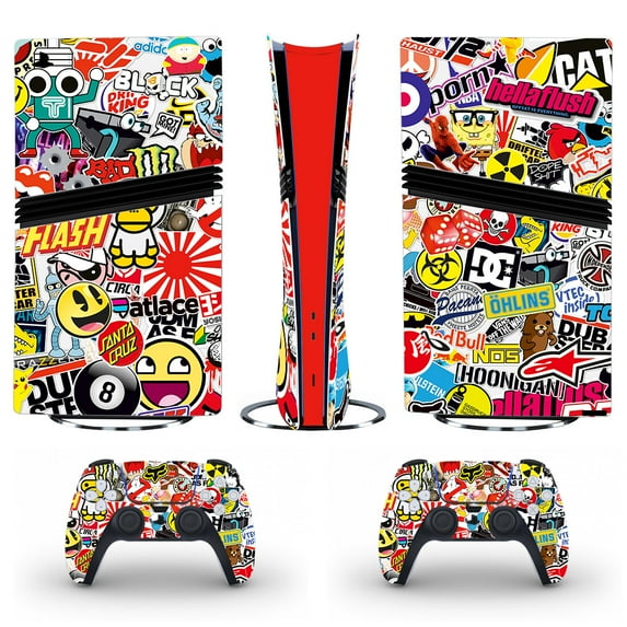 Full Body Vinyl Skin Stickers for PS5 Pro Digital Edition Console and ...