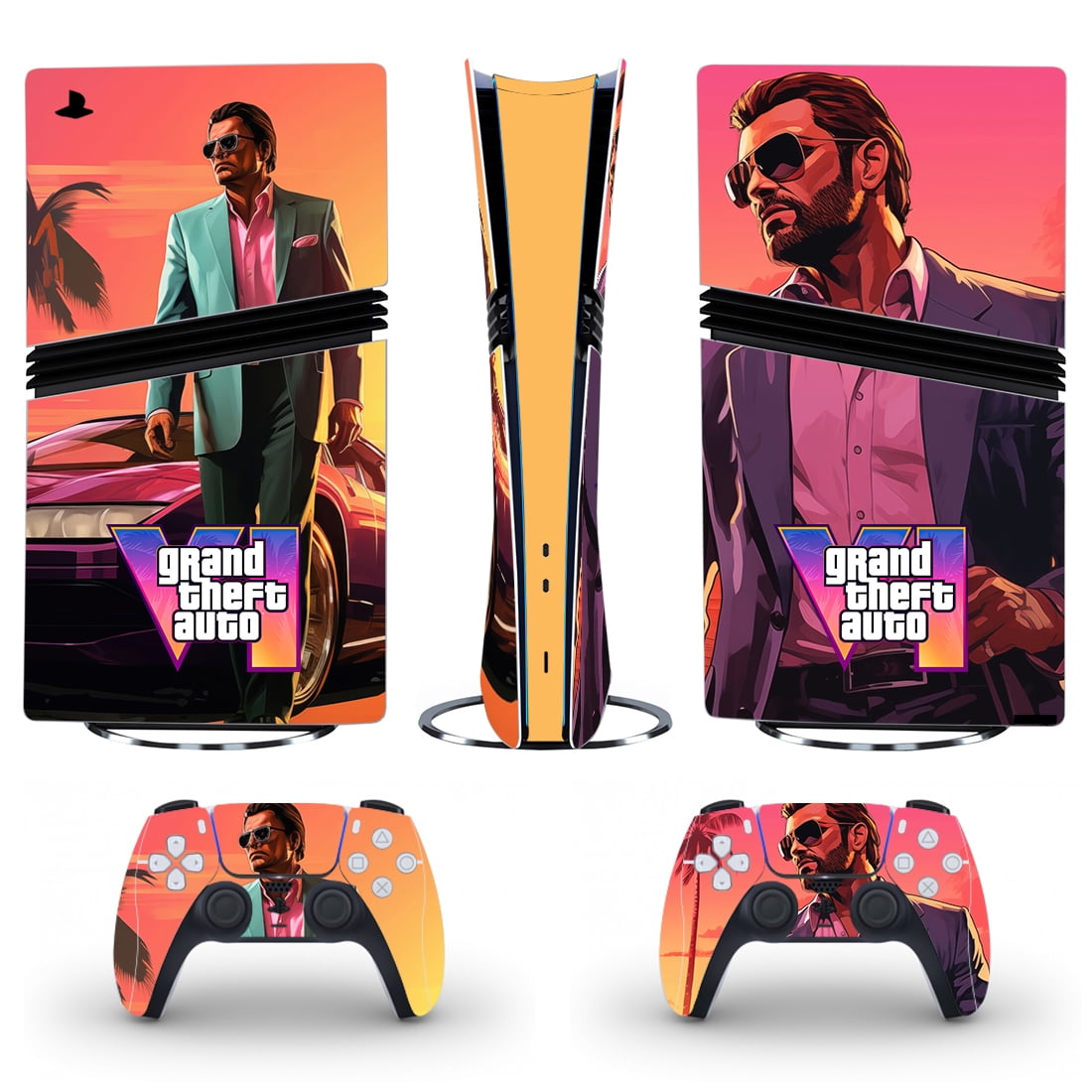 Full Body Vinyl Skin Stickers for PS5 Pro Digital Edition Console and ...