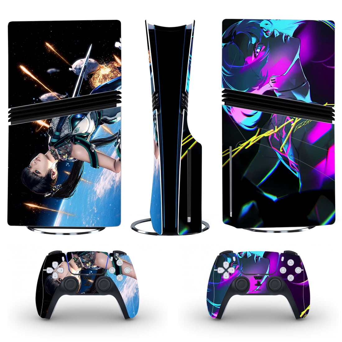 Full Body Vinyl Skin Stickers for PS5 Pro Disc Edition Console and ...