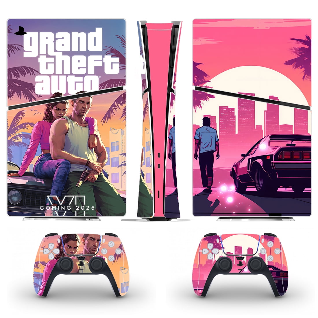 Full Body Vinyl Skin Stickers for PS5 Slim Digital Edition Console and ...