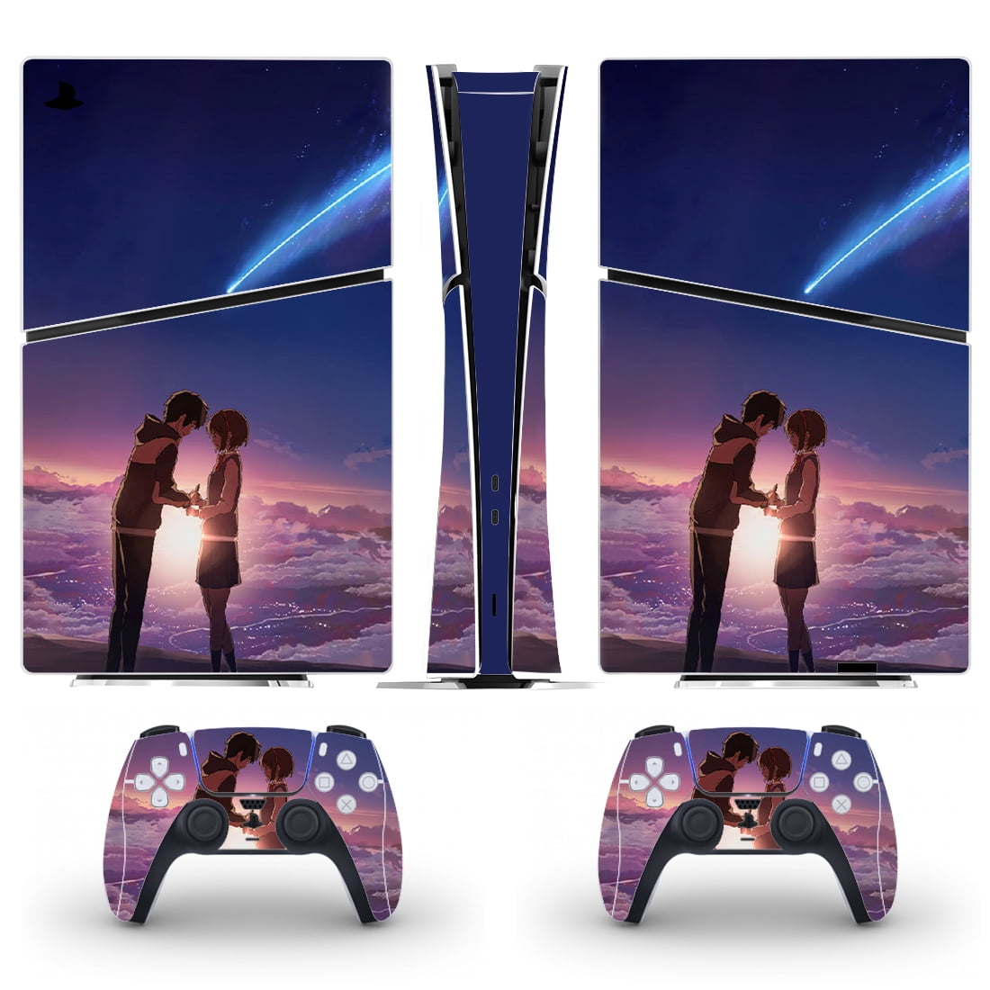 Full Body Vinyl Skin Stickers for PS5 Slim Digital Edition Console and ...