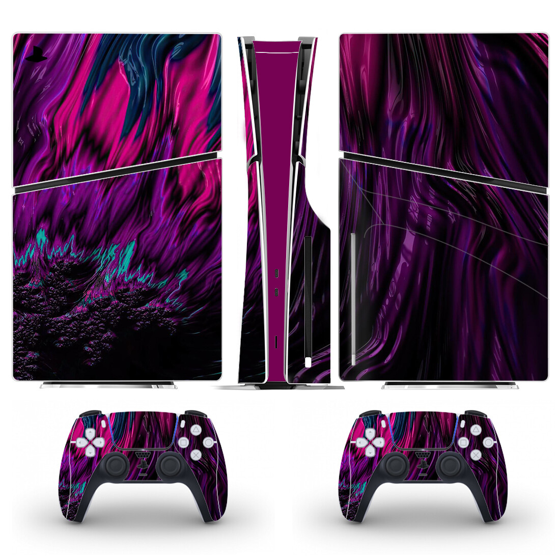 Full Body Vinyl Skin Stickers for PS5 Slim Disc Edition Console and ...