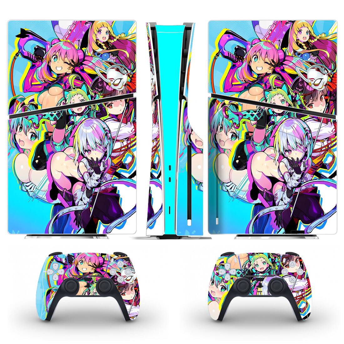 Full Body Vinyl Skin Stickers for PS5 Slim Disc Edition Console and ...