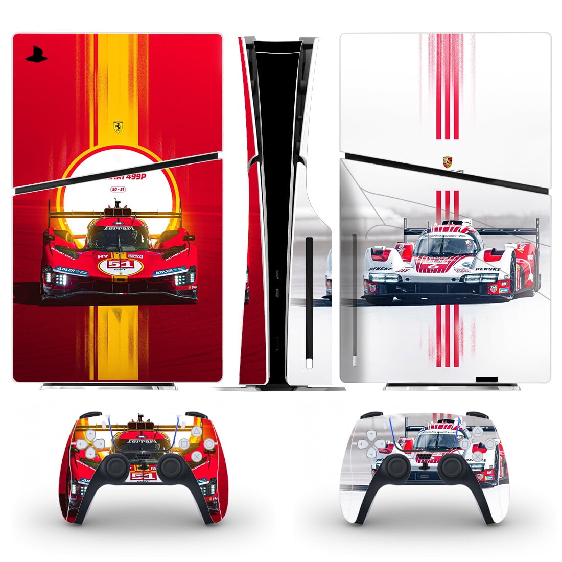Full Body Vinyl Skin Stickers for PS5 Slim Disc Edition Console and ...