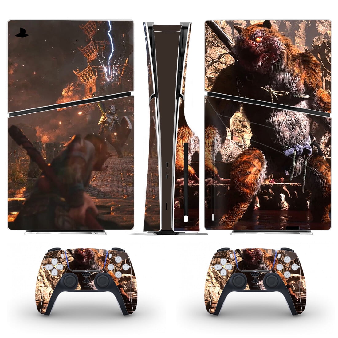 Full Body Vinyl Skin Stickers for PS5 Slim Disc Edition Console and ...