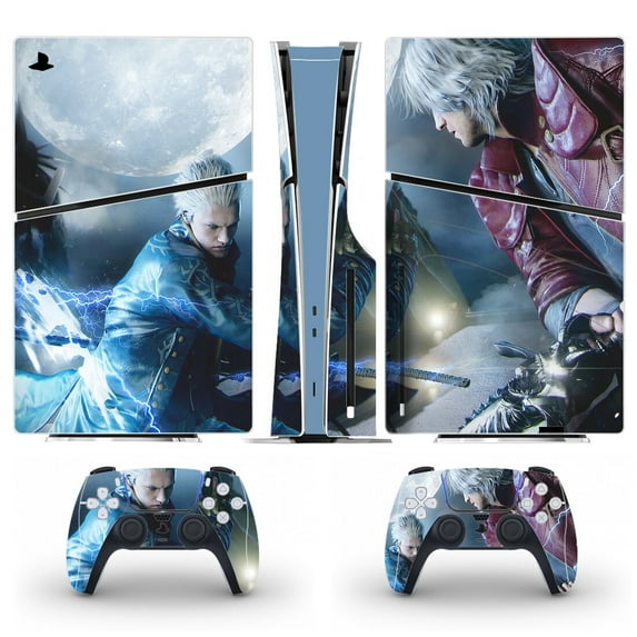 Full Body Vinyl Skin Stickers for PS5 Slim Disc Edition Console and ...