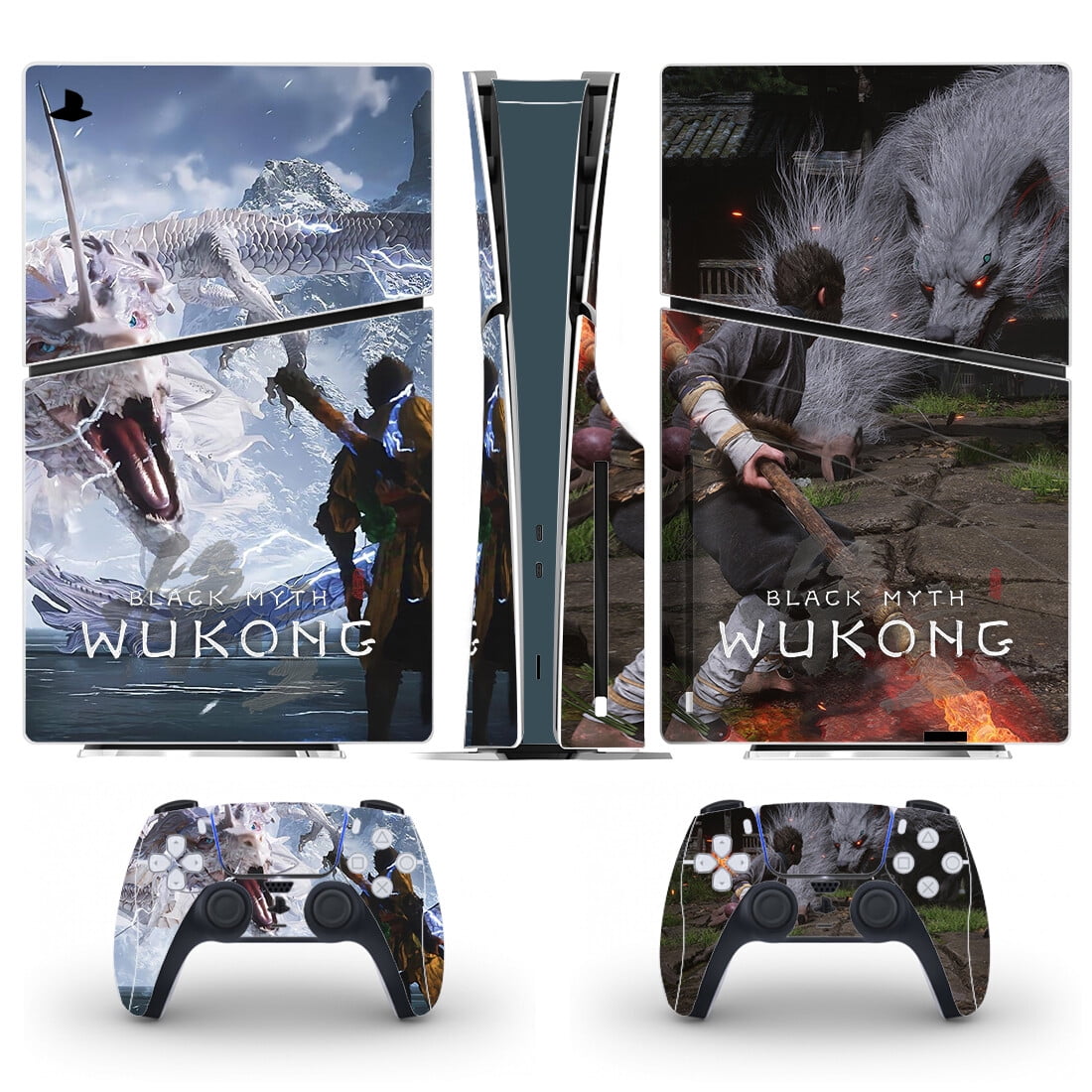 Full Body Vinyl Skin Stickers for PS5 Slim Disc Edition Console and ...