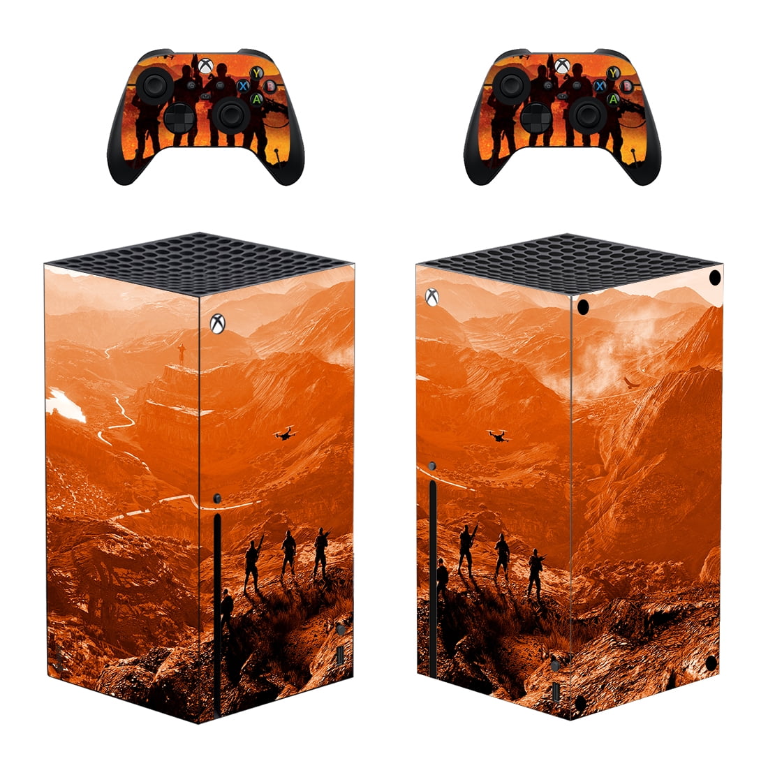 Full Body Vinyl Skin Stickers for Xbox Series X Console and Controllers ...