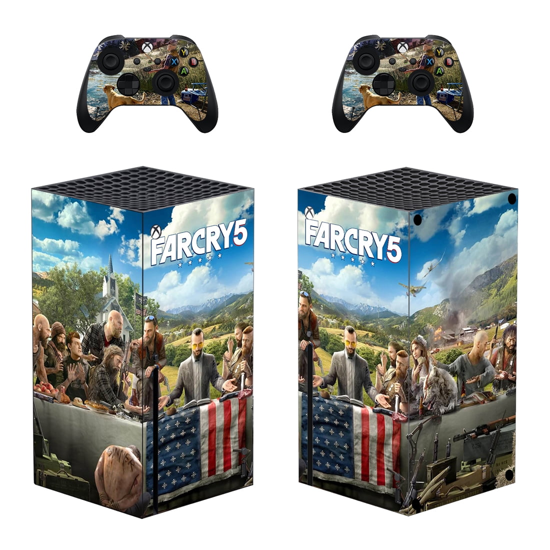 Full Body Vinyl Skin Stickers for Xbox Series X Console and Controllers ...