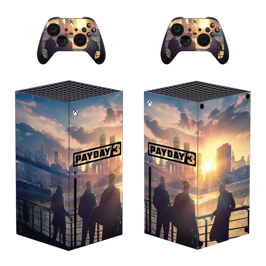 Full Body Vinyl Skin Stickers for Xbox Series X Console and Controllers ...