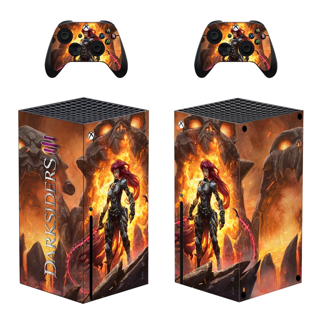 Full Body Vinyl Skin Stickers for Xbox Series X Console and Controllers ...