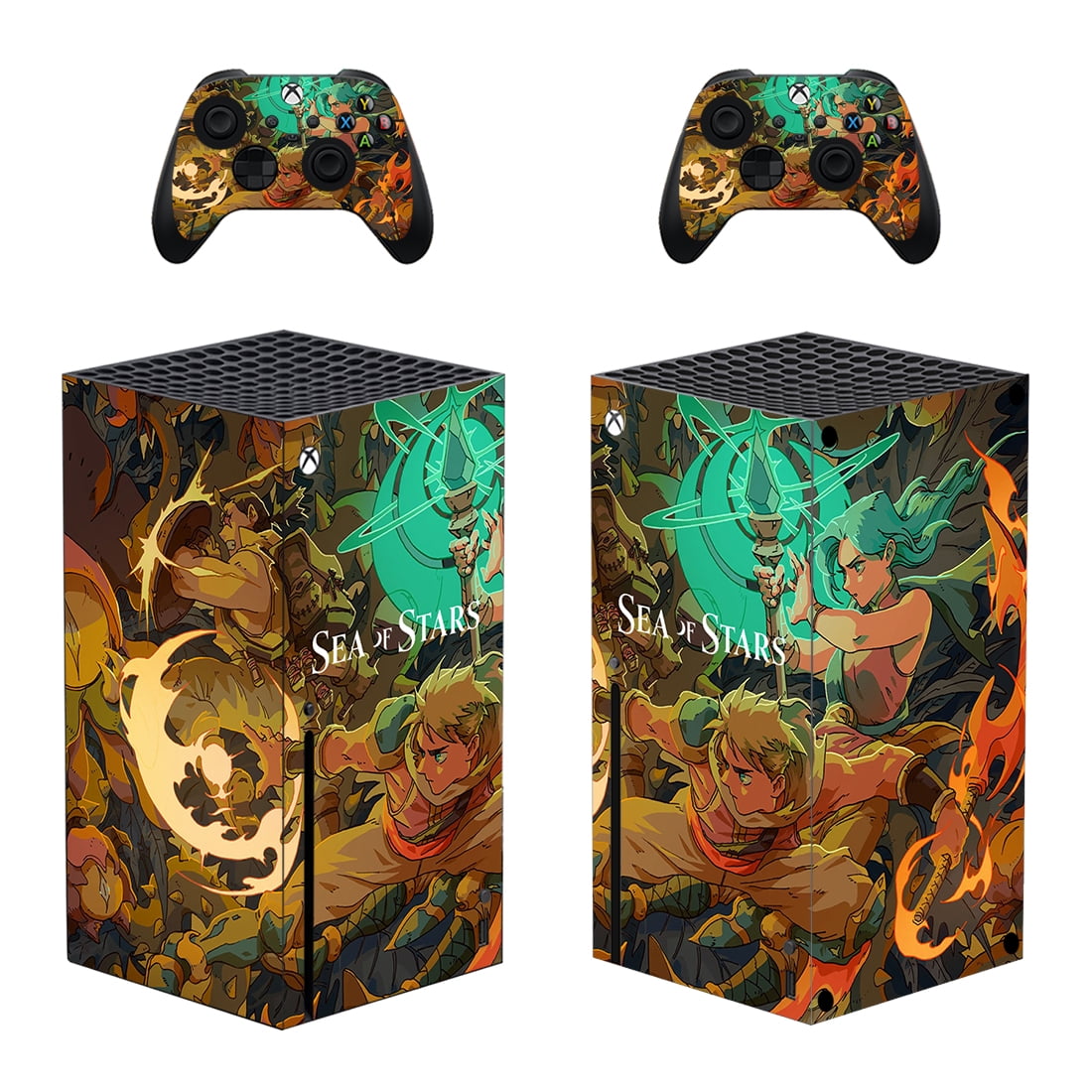 Full Body Vinyl Skin Stickers for Xbox Series X Console and Controllers ...