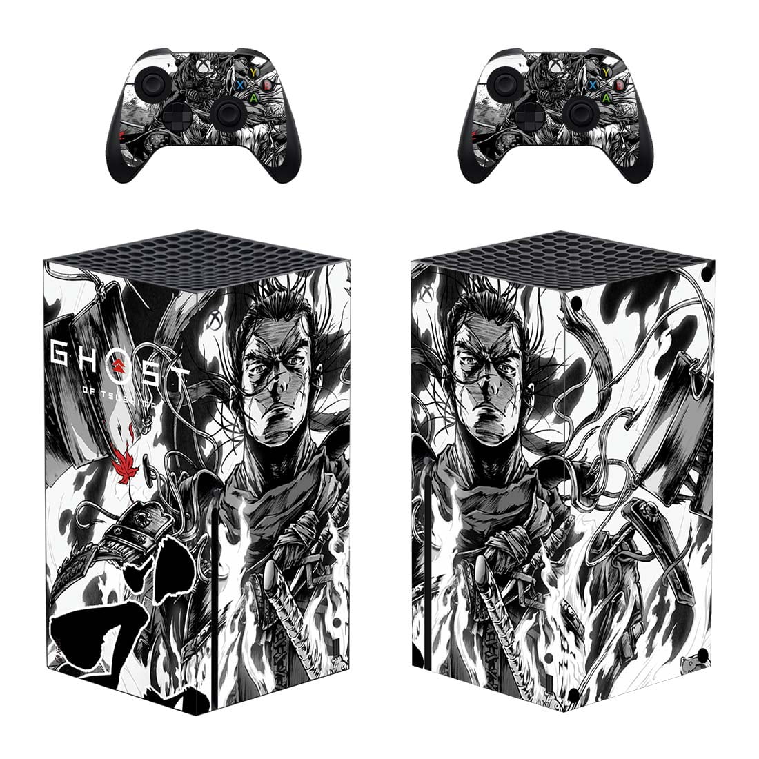 Full Body Vinyl Skin Stickers for Xbox Series X Console and Controllers ...