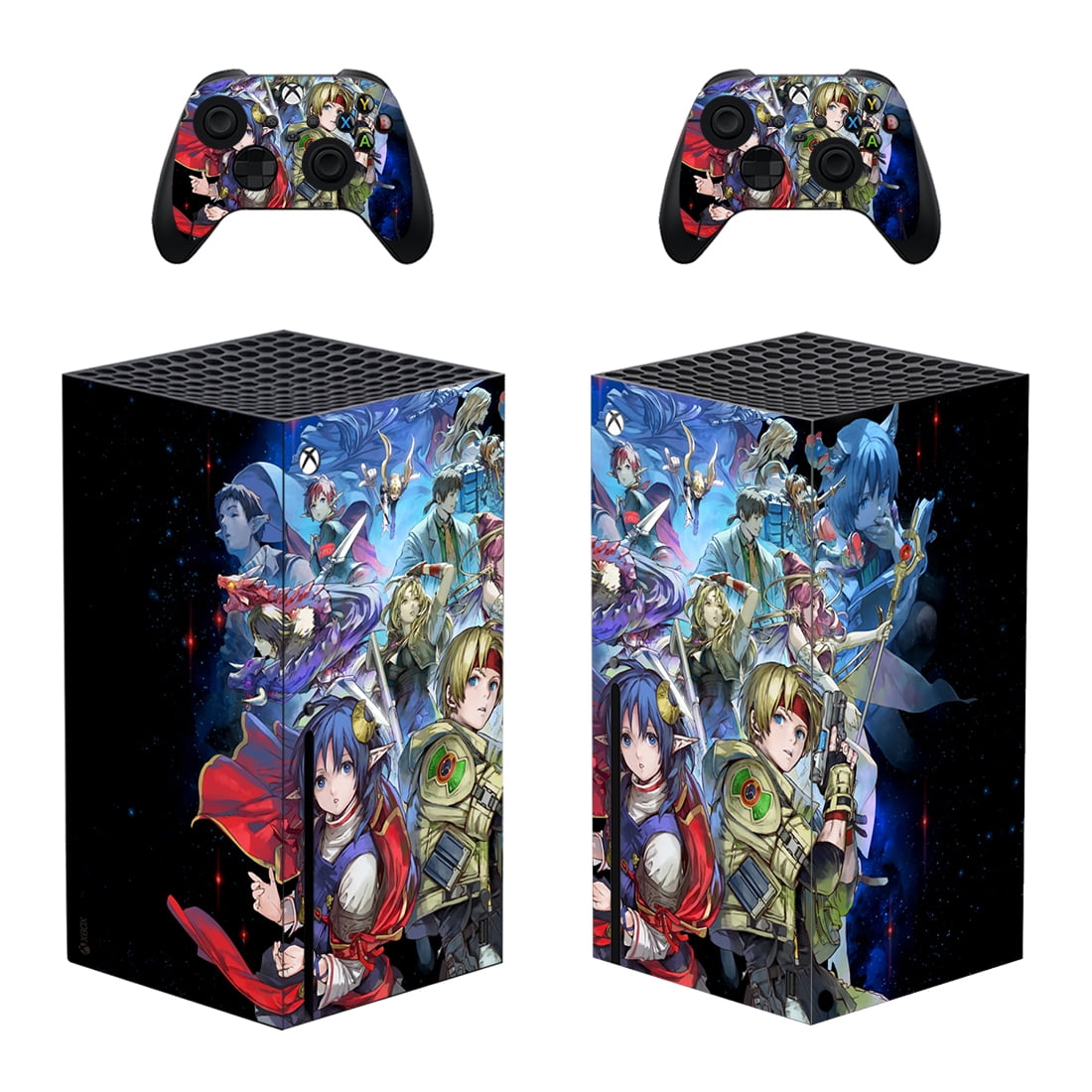 Full Body Vinyl Skin Stickers for Xbox Series X Console and Controllers ...