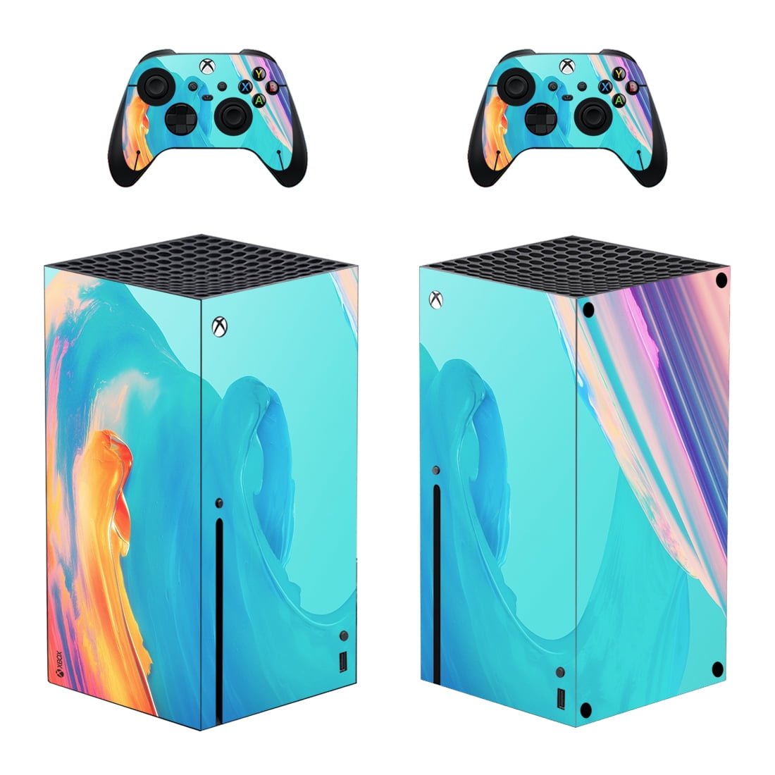 Full Body Vinyl Skin Stickers for Xbox Series X Console and Controllers ...