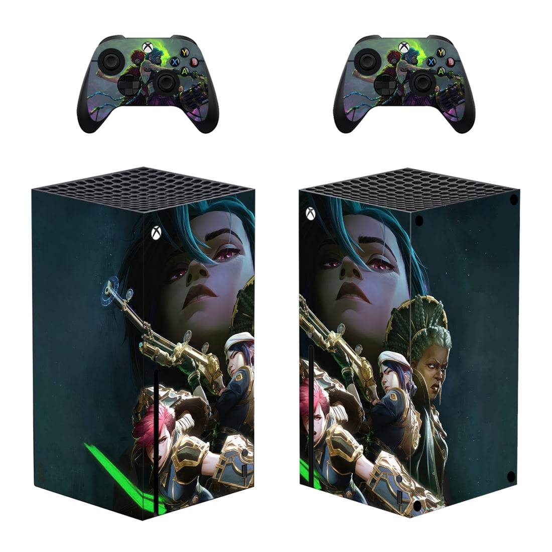 Full Body Vinyl Skin Stickers for Xbox Series X Console and Controllers ...