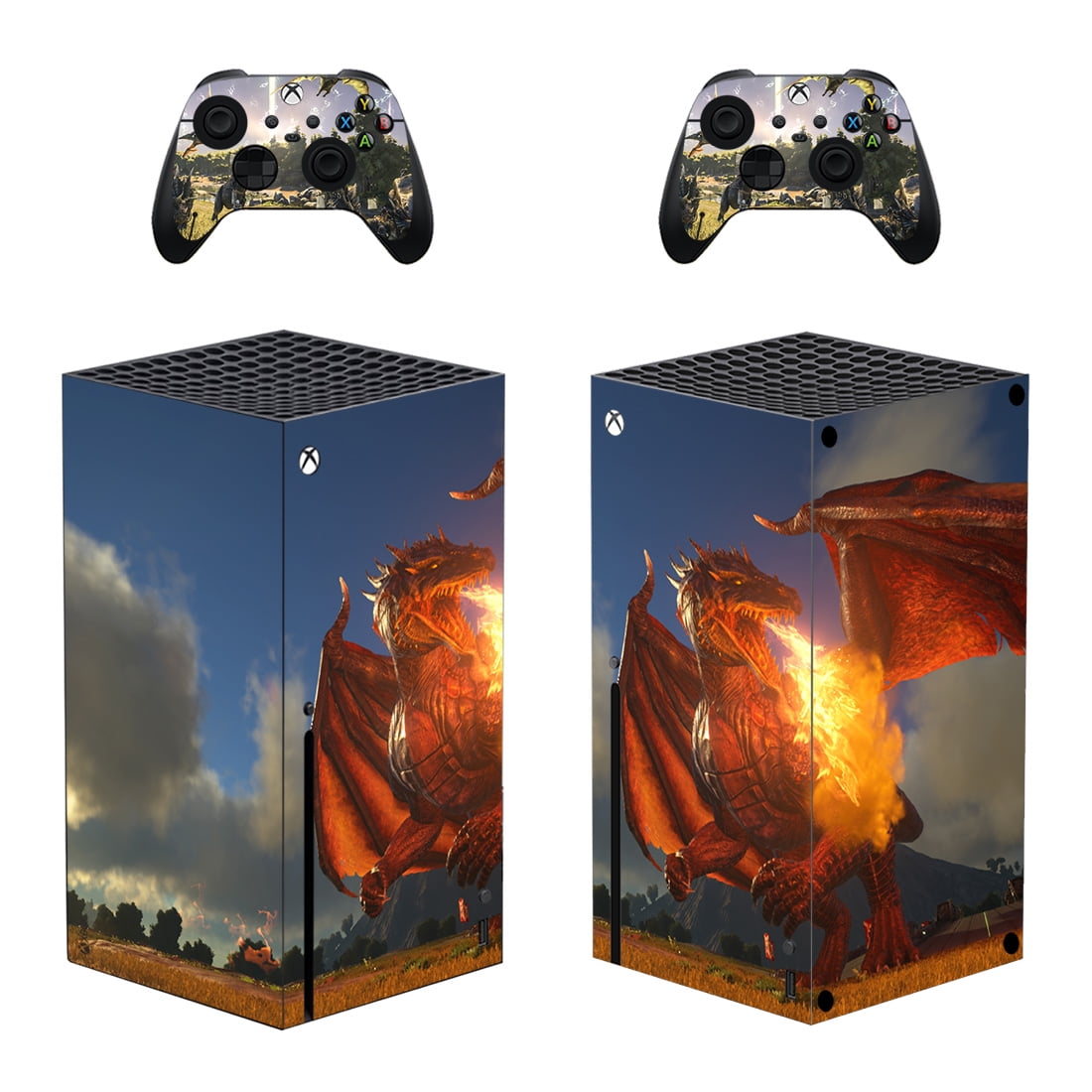 Full Body Vinyl Skin Stickers for Xbox Series X Console and Controllers ...