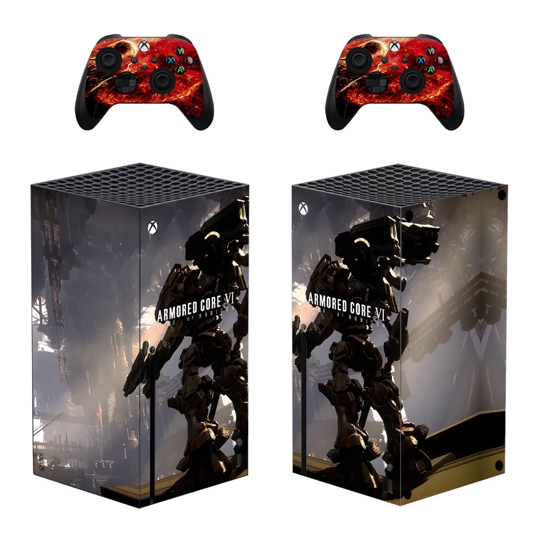 Full Body Vinyl Skin Stickers for Xbox Series X Console and Controllers ...