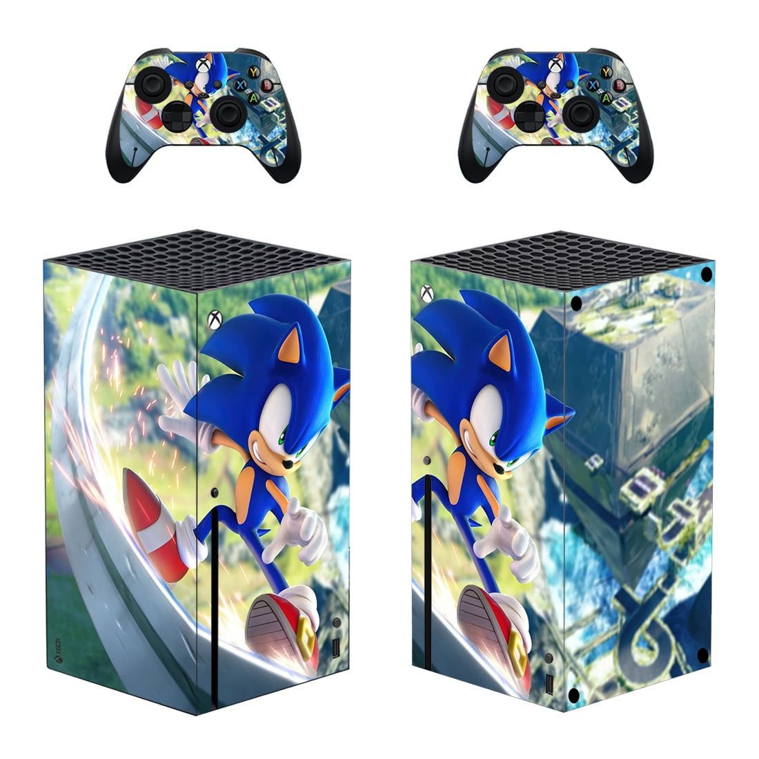 Full Body Vinyl Skin Stickers for Xbox Series X Console and Controllers ...