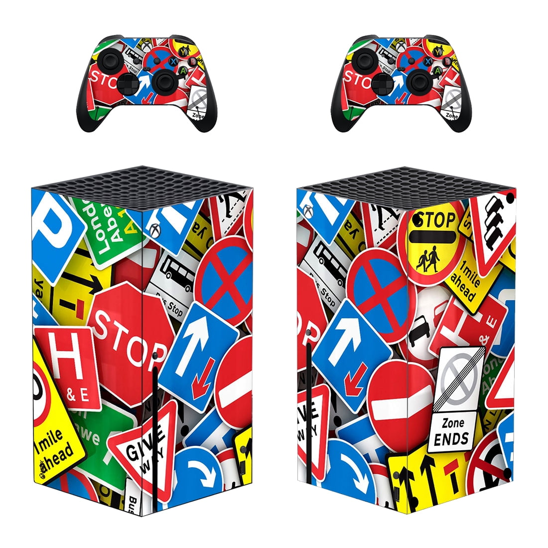 Full Body Vinyl Skin Stickers for Xbox Series X Console and Controllers ...