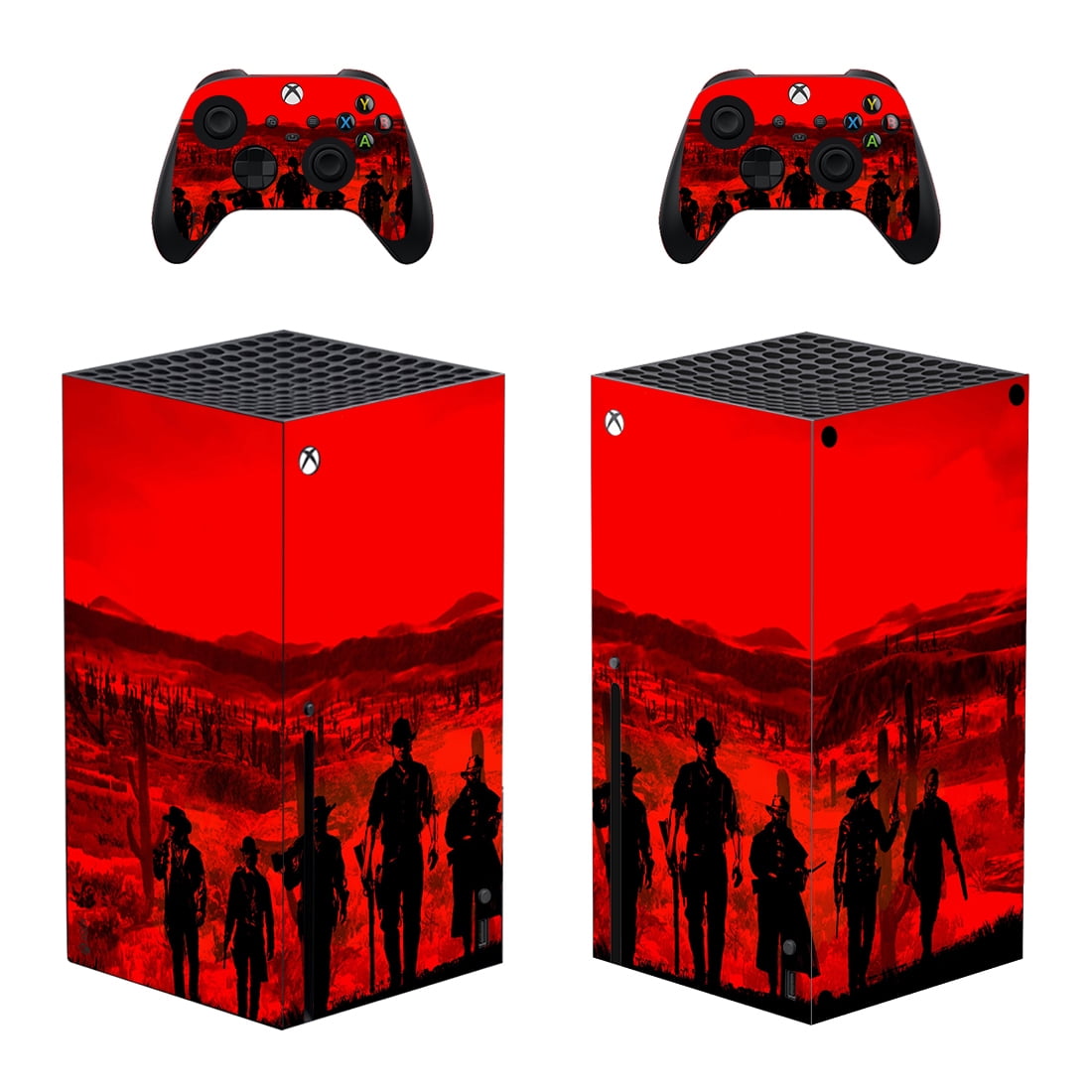 Full Body Vinyl Skin Stickers for Xbox Series X Console and Controllers ...