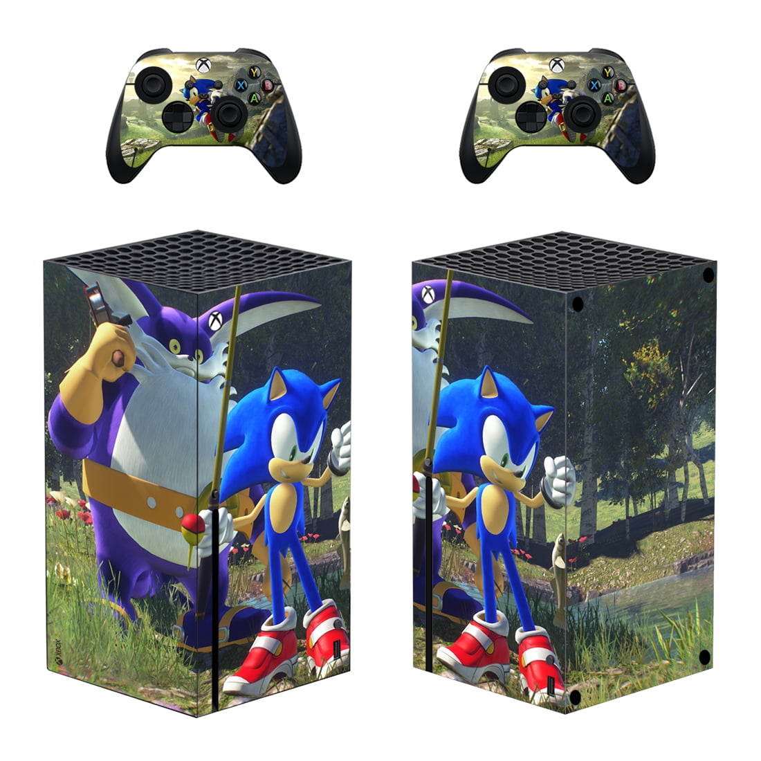 Full Body Vinyl Skin Stickers for Xbox Series X Console and Controllers ...