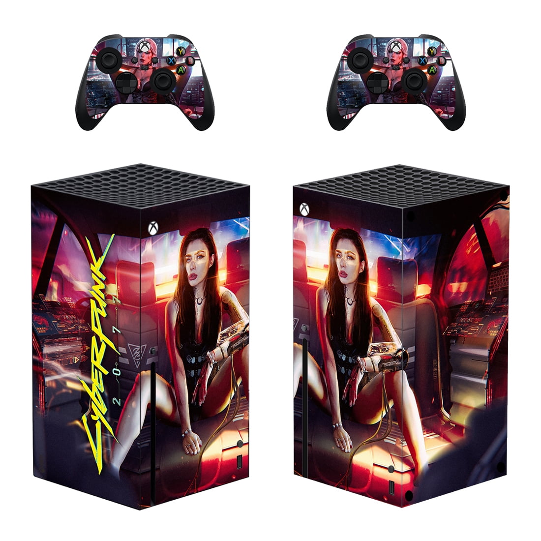 Full Body Vinyl Skin Stickers for Xbox Series X Console and Controllers ...