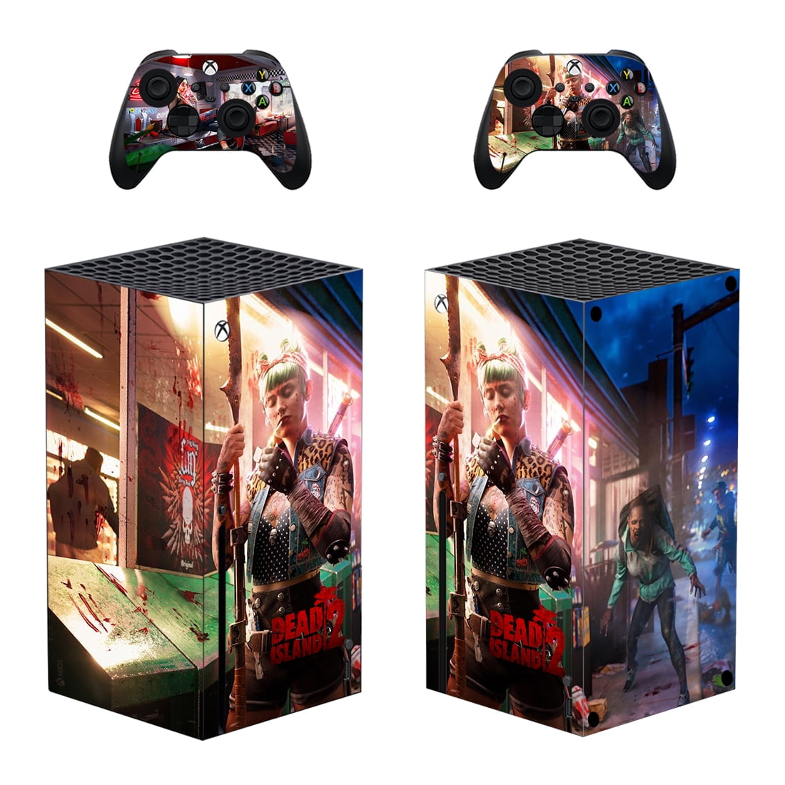 Full Body Vinyl Skin Stickers for Xbox Series X Console and Controllers ...