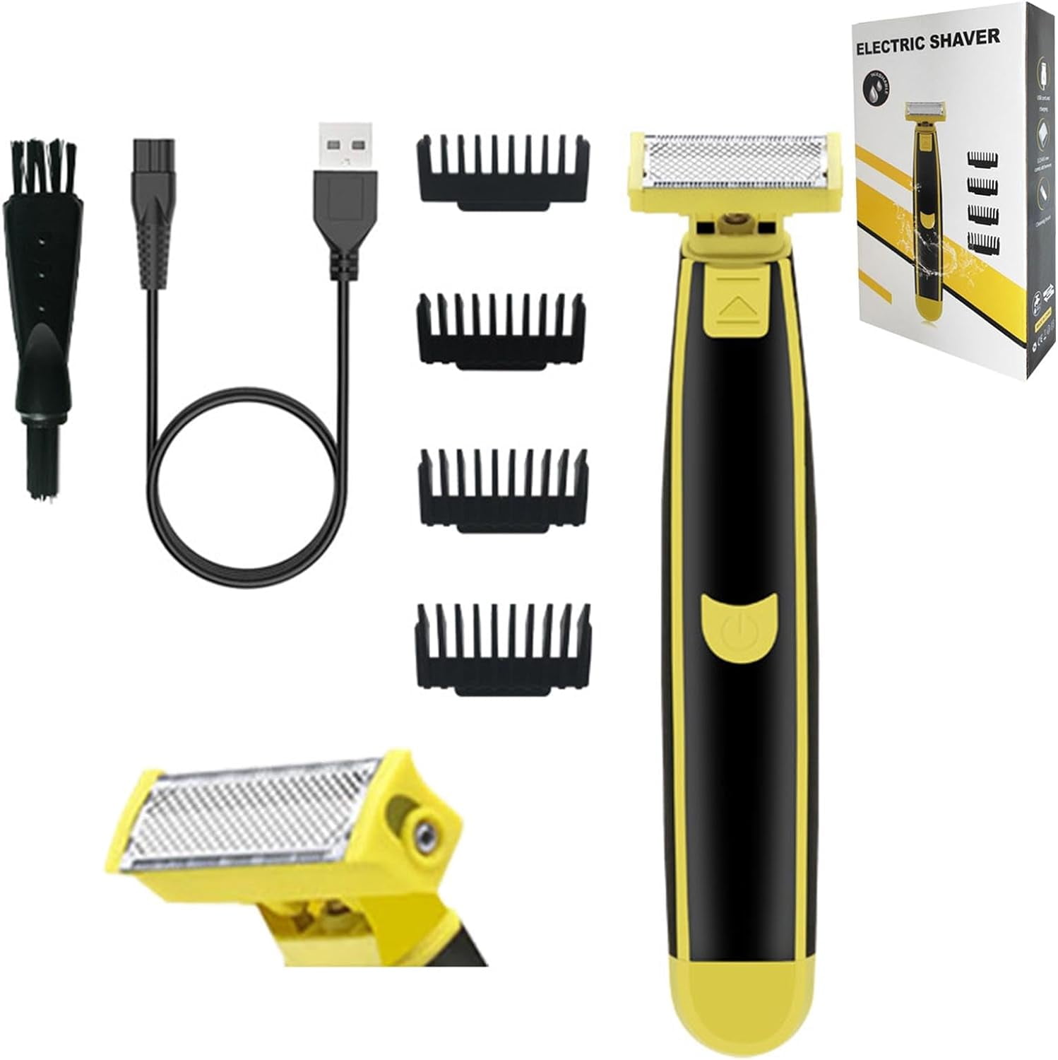 Full Body Washed Wet and Dry Shavers, Men's Electric Shaver, Electric ...