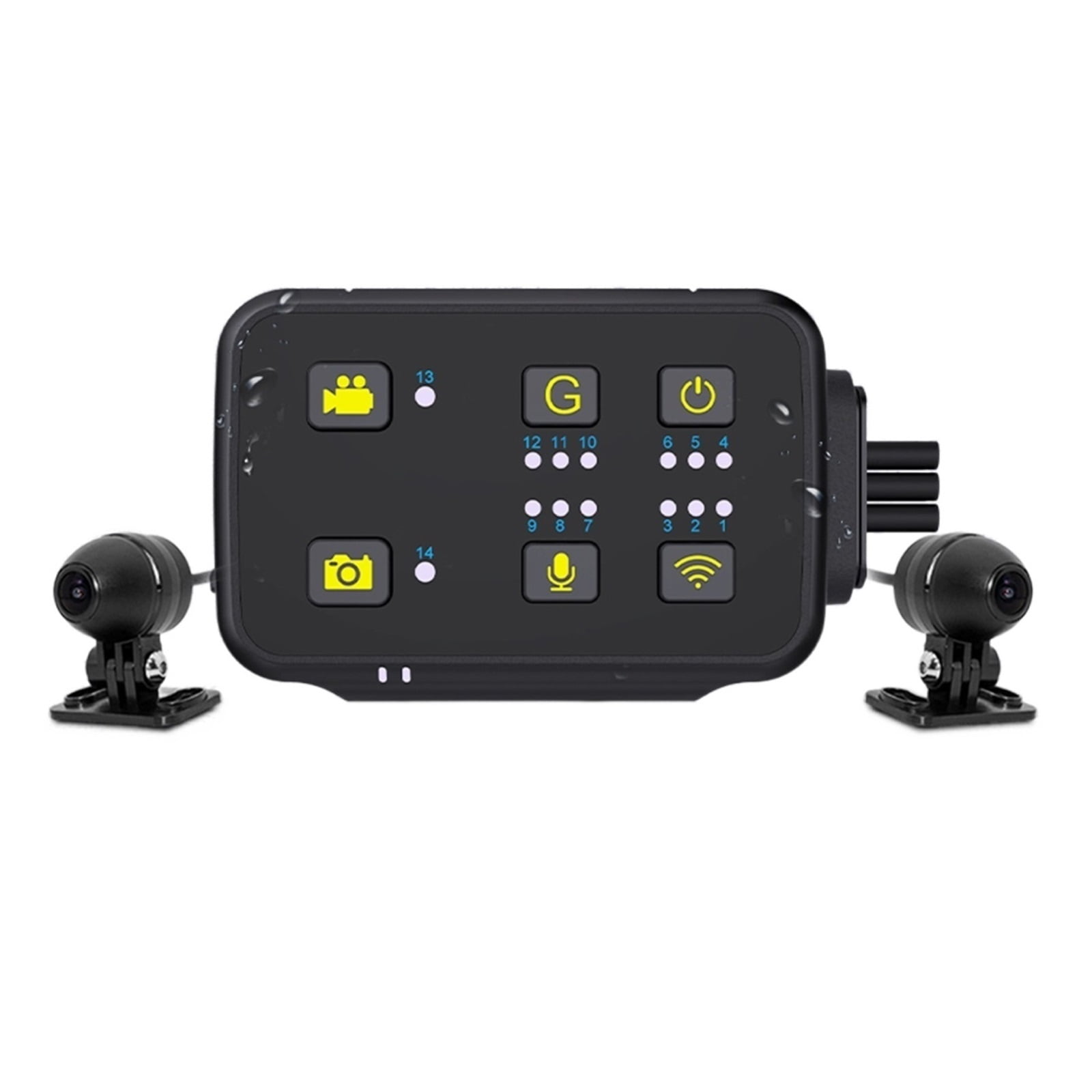 Full Body Waterproof Motorcycle DVR Dash Cam 1080P+1080P Full HD Front ...