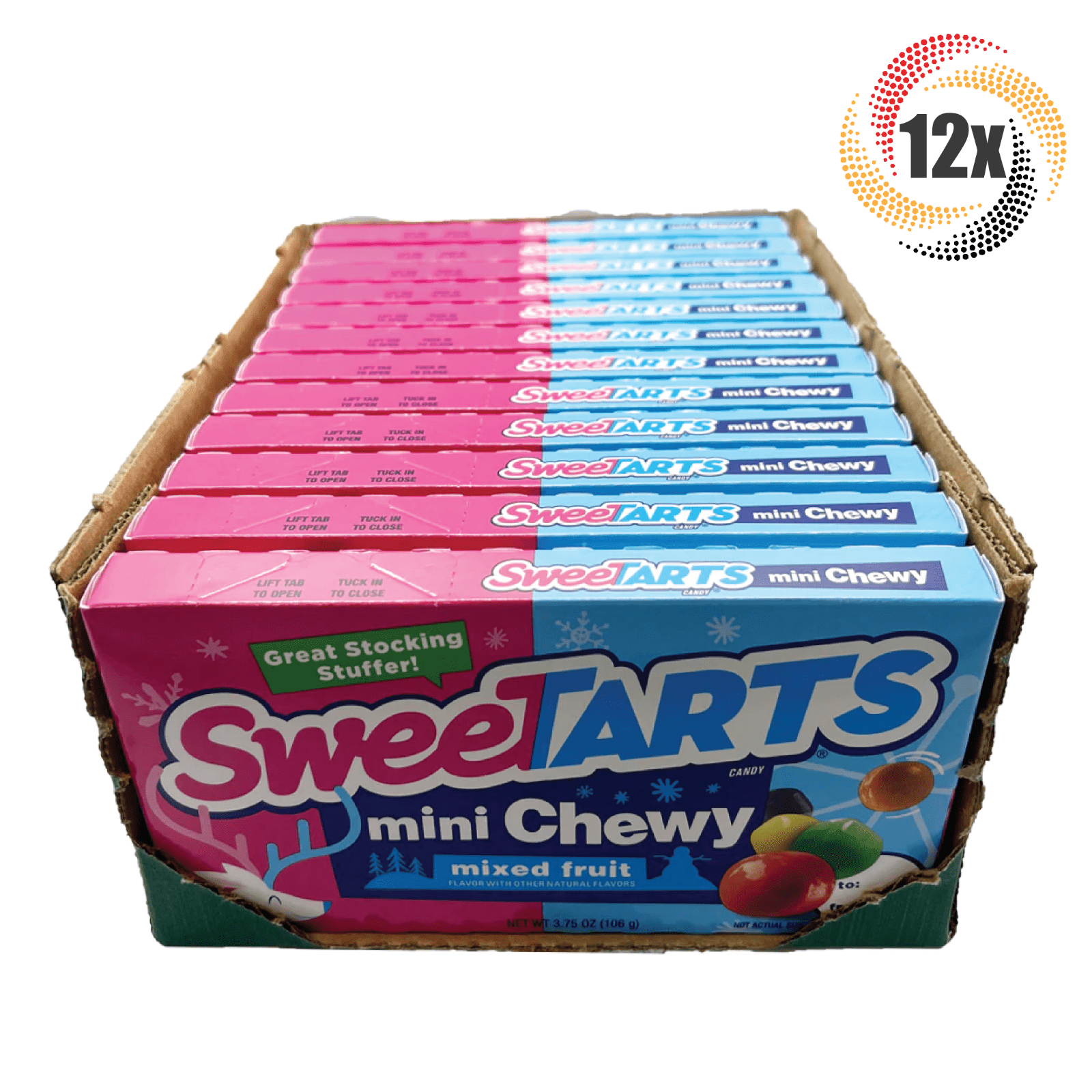 Full Box 12x Packs Sweetarts Mini Chewy Mixed Fruit Candy Theater Boxes ...