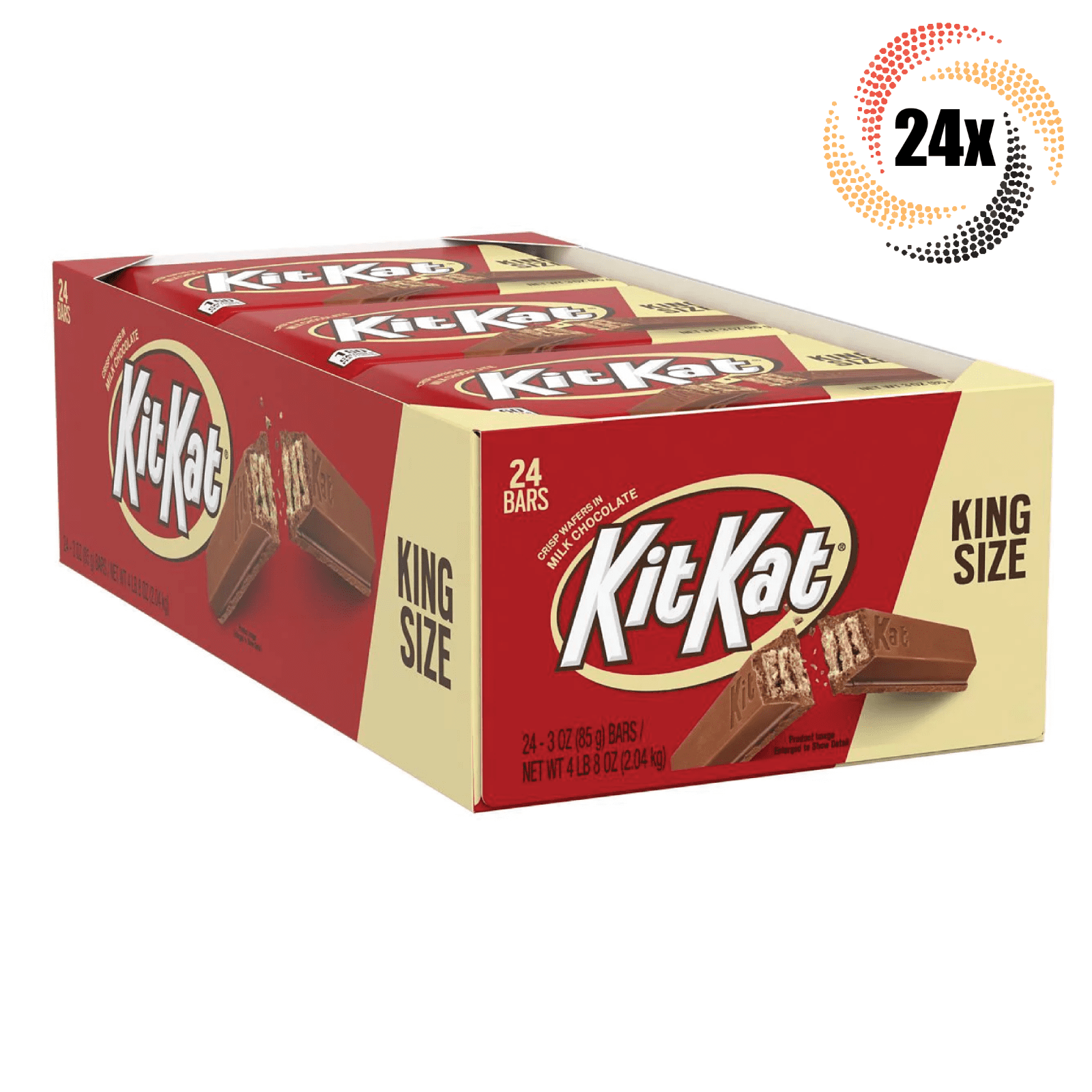 Full Box 24x Packs Kit Kat Original Milk Chocolate Wafers Candy Bars ...