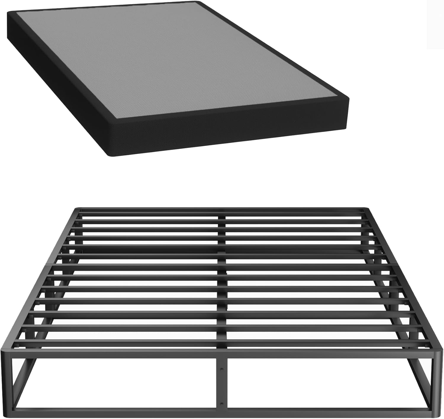 Full Box Spring, 10 inch Box Spring for Full Bed, Heavy Duty Metal Bed ...