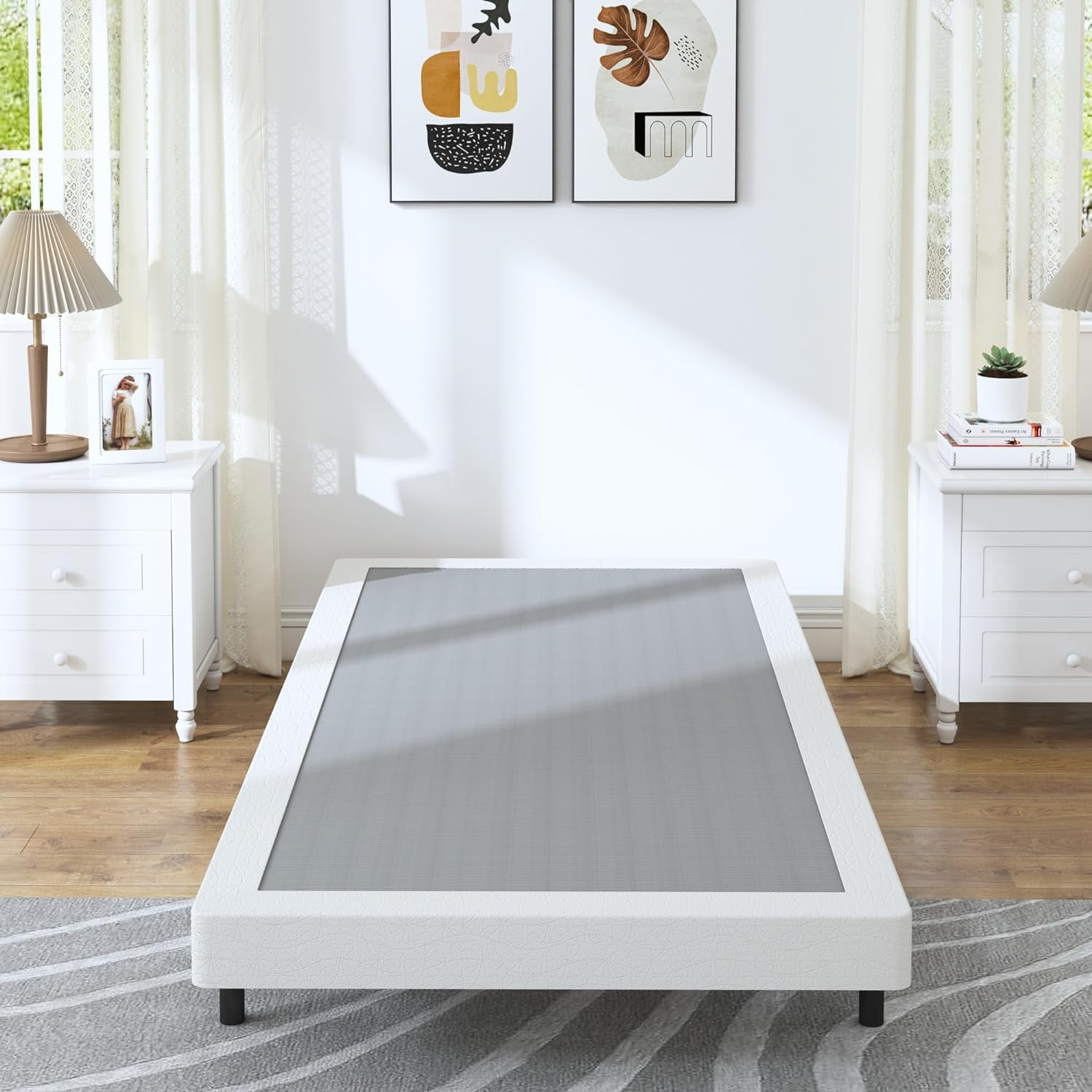 Full Box Spring - 7 Inch High Profile Box Spring for Full Bed, Sturdy ...