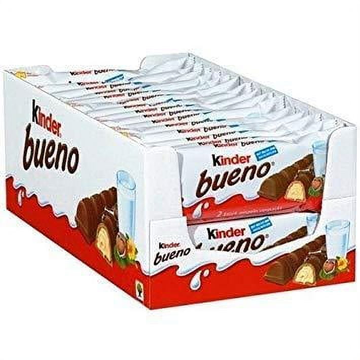 Full Box of 30 Bars Kinder Bueno Chocolate with Hazelnut Cream Filled ...
