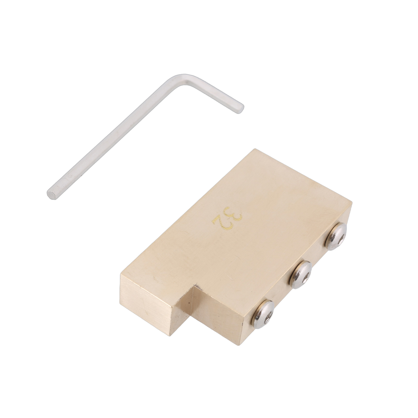 Full Brass 34mm Electric Guitar Tremolo Block String Spacing 17mm ...