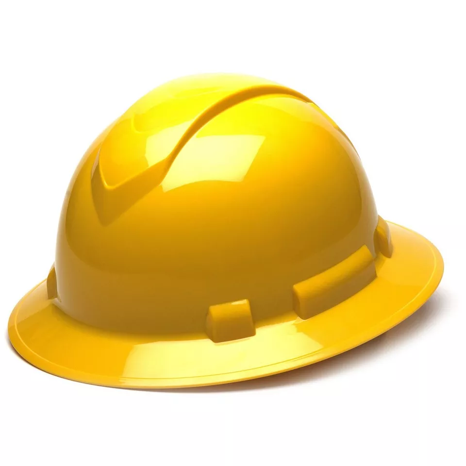 Full Brim ANSI OSHA Construction Protective Safety Hard Hat Ratchet ...
