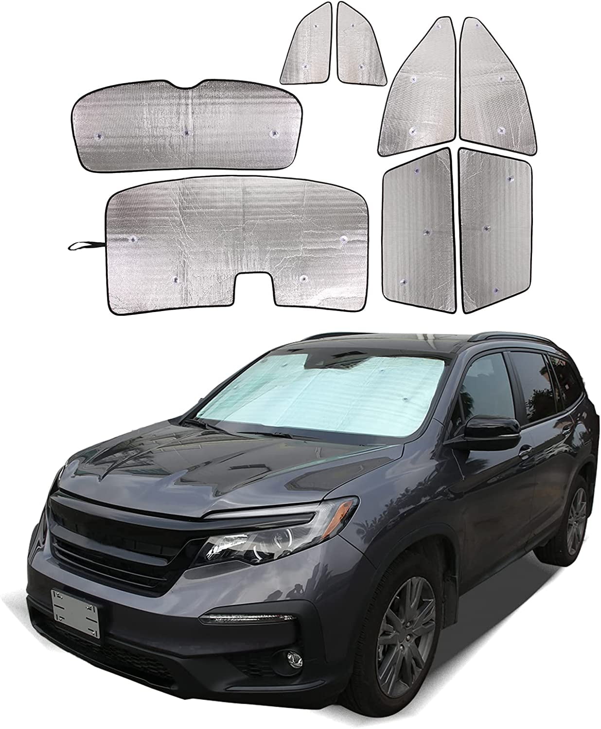 UV Protection & Heat Insulation Car Window Shades for Honda Pilot 2016 ...