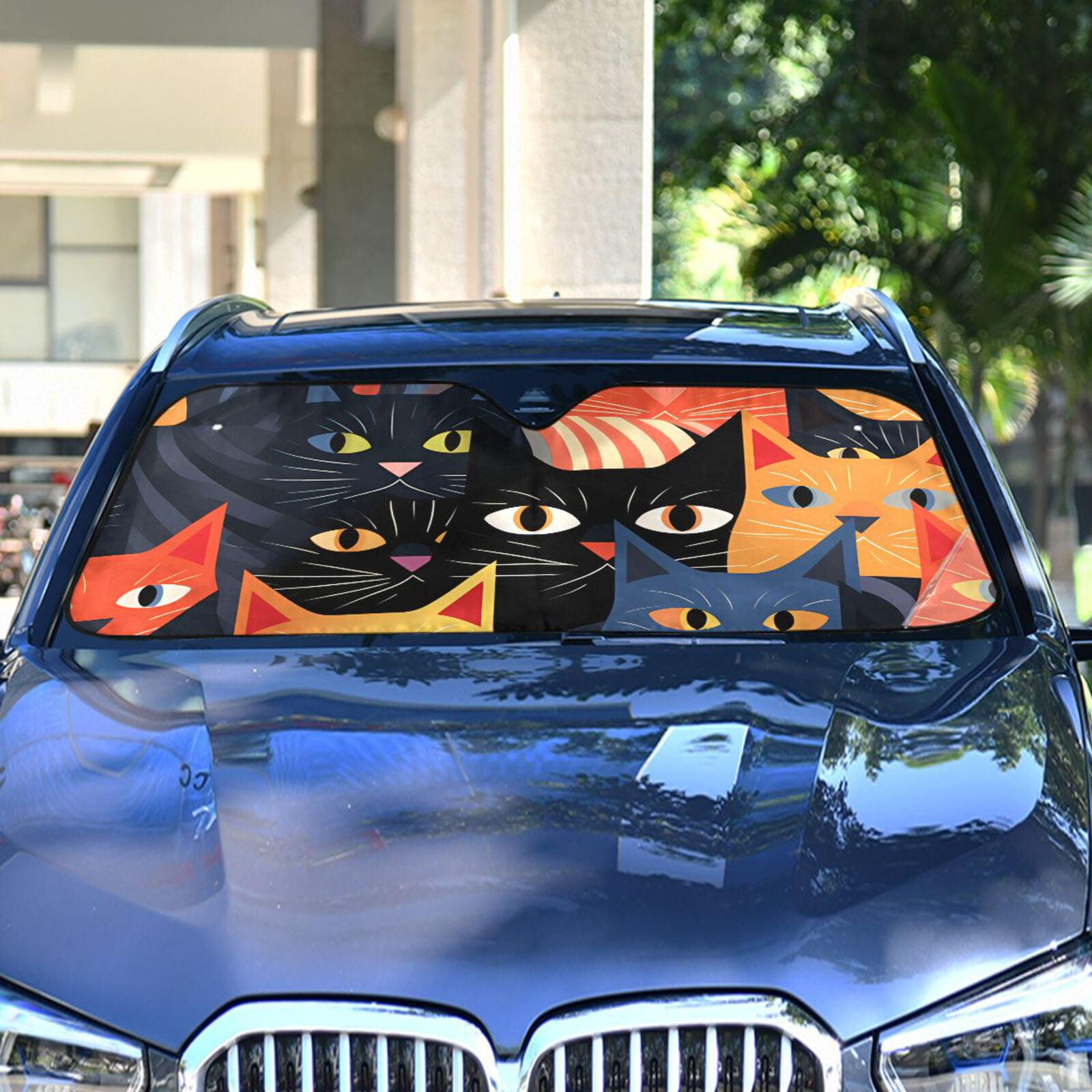Full Cats Automotive Front Car Windshield Sun Shade Reflector Foldable ...
