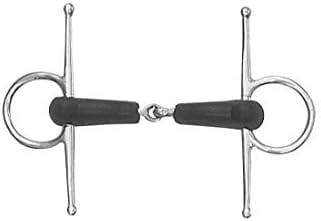 Full Cheek Rubber Covered Snaffle Horse Bit, 5 inch Mouthpiece ...
