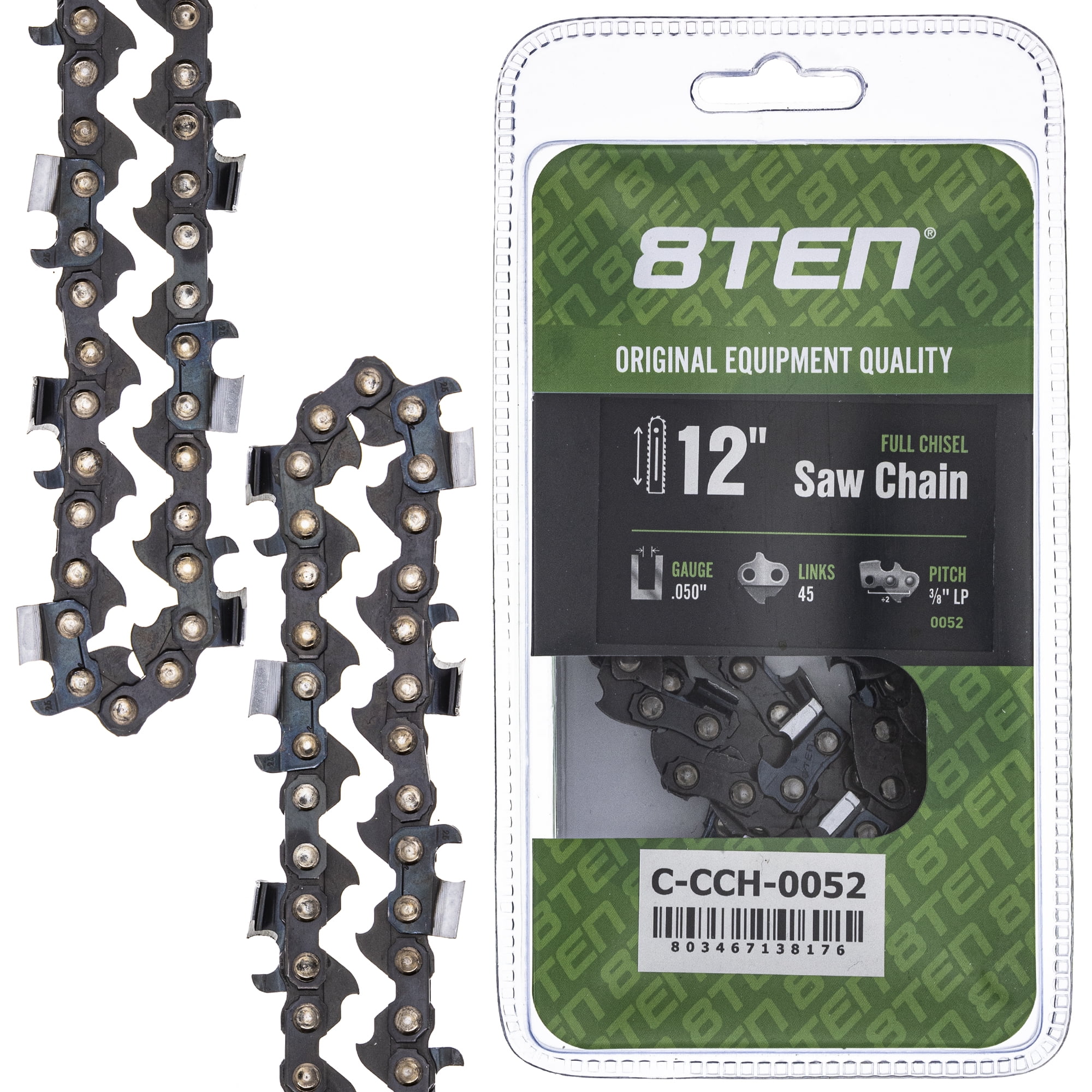 Full Chisel Chainsaw Chain 12 inch .050 3/8 LP 45DL for Poulan Makita ...