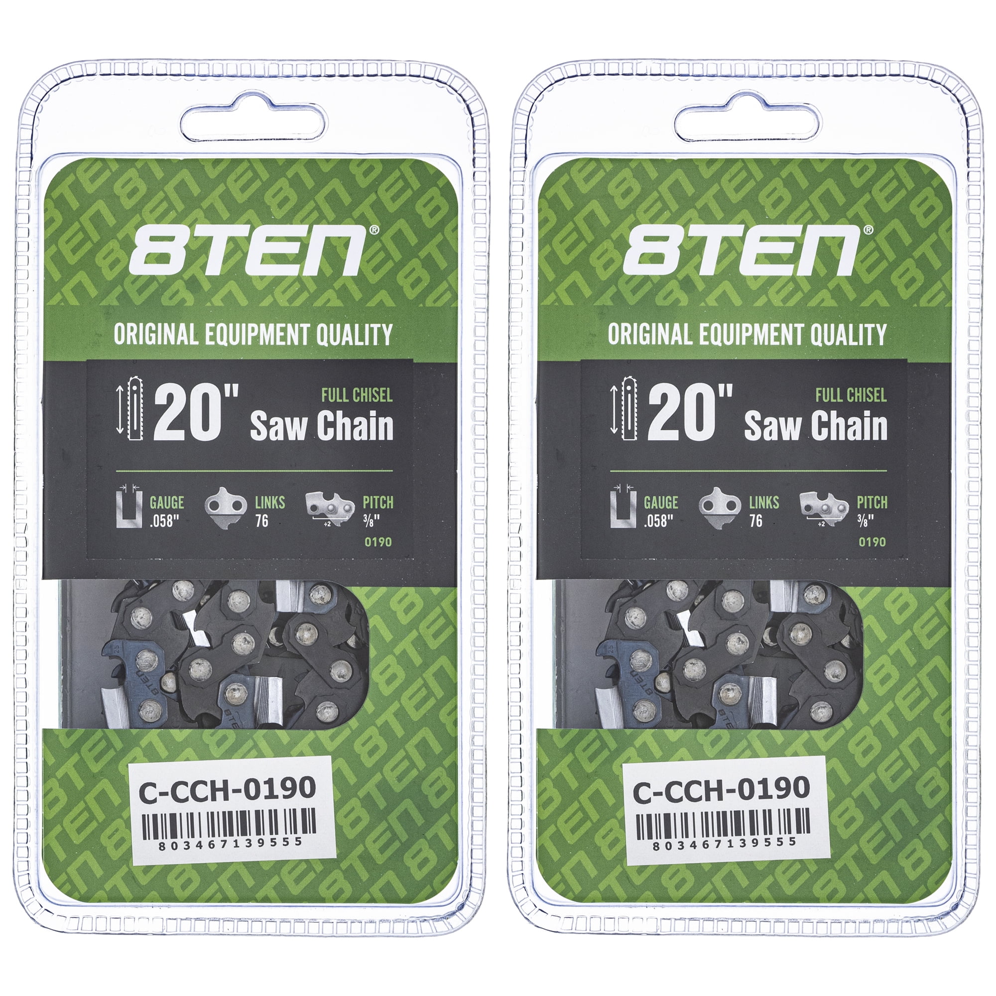 Full Chisel Chainsaw Chain 20 inch .058 3/8 76DL for Blue Max 53543 ...