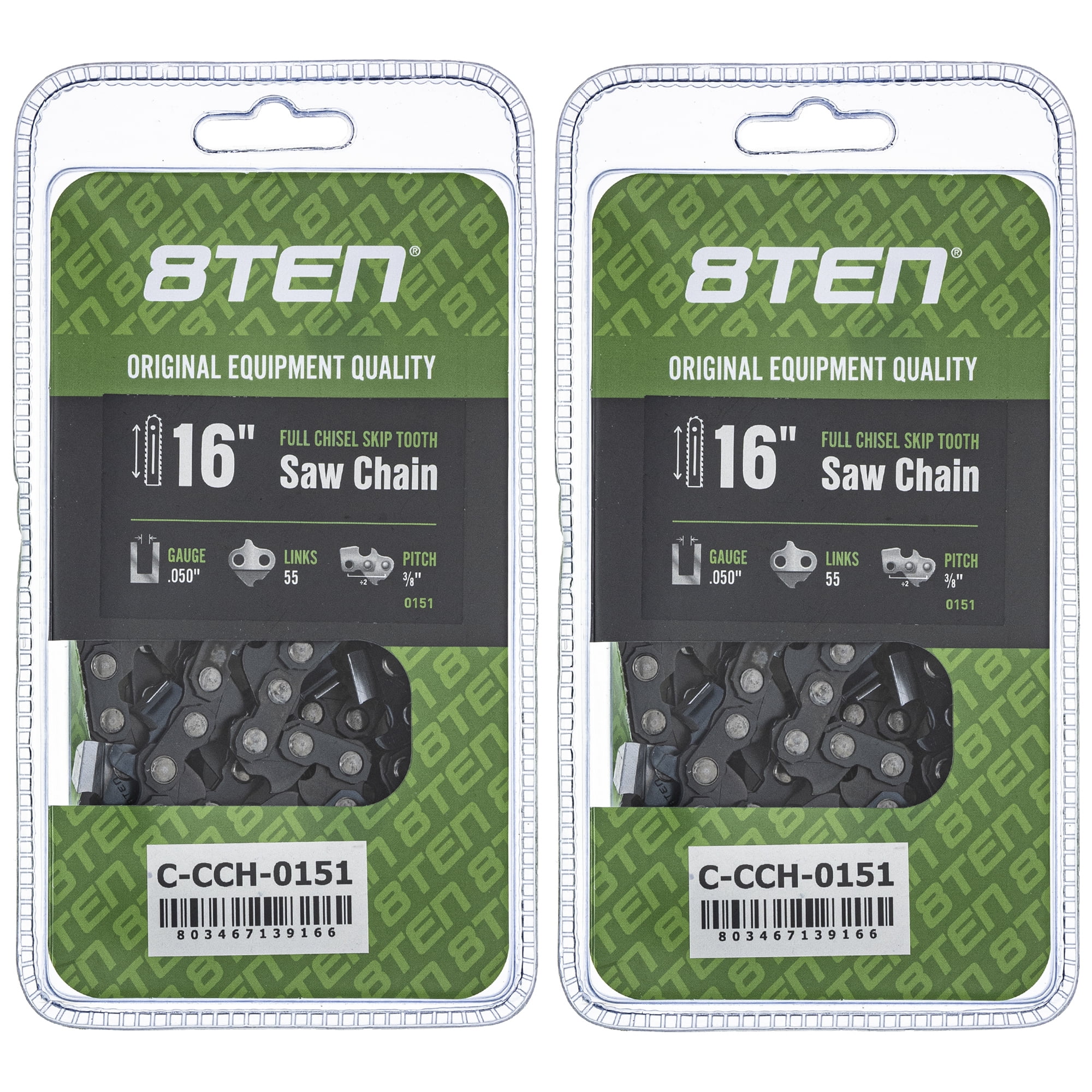 Full Chisel Skip Tooth Chainsaw Chain 16 inch .050 3/8 55DL for Stihl 2 ...